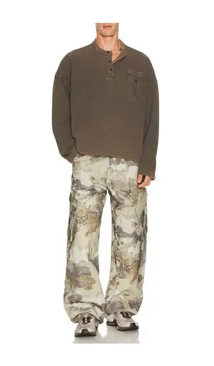 REPRESENT Henley Sweatshirt In . Also