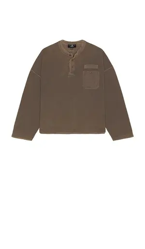 REPRESENT Henley Sweatshirt In . Also