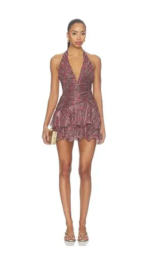PatBO Rose Mirage Short Dress In . Also - Brown