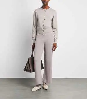 BARRIE Cashmere Wide-leg Trousers
