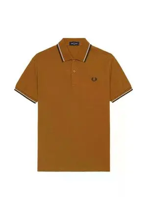 Fred Perry Twin-tipped Polo Shirt - Brown