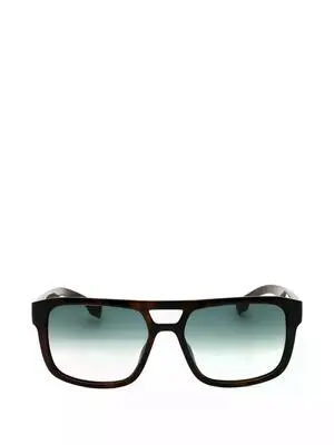 BOSS Tortoiseshell-effect Rectangle-frame Sunglasses - Brown