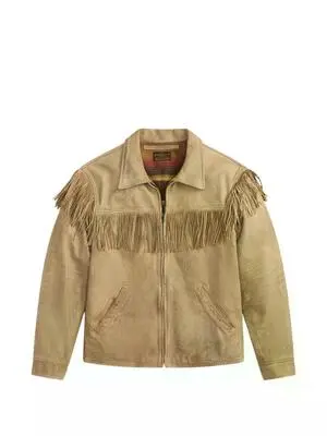 Ralph Lauren Fringe-trimmed Goat-suede Jacket - Neutrals