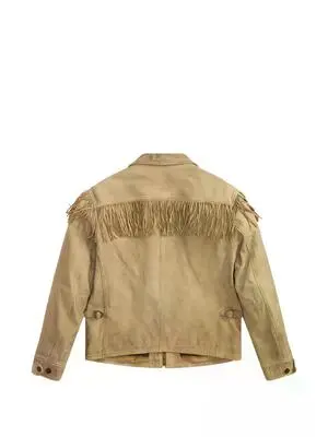 Ralph Lauren Fringe-trimmed Goat-suede Jacket