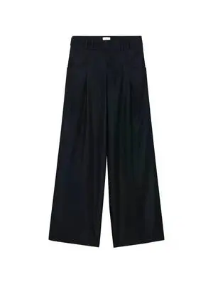 Closed Wes Belted Wide-leg Trousers - Blue