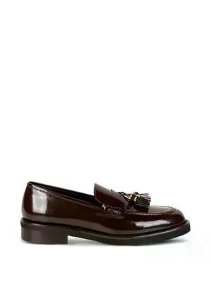 LUCA GROSSI Tassel-detail Calf Leather Loafers - Brown