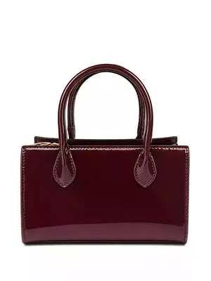 BENETTON Mini Patent-finish Tote Bag - Brown
