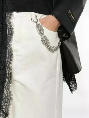 ERMANNO FIRENZE Five-pockets Chain-link Trousers