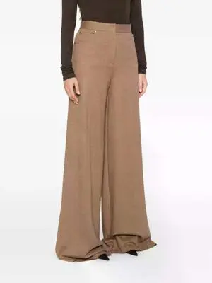 Max Mara Herringbone Wide-leg Trousers