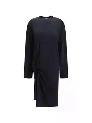 Balenciaga Twisted-knot Midi Dress - Black