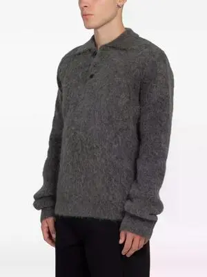 MINIMUM Kylo Ls Brushed Polo-collar Sweater