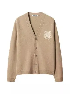 Maison Kitsuné V-neck Wool Cardigan