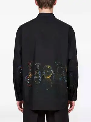 MAGLIANO Glass-print Long-sleeve Shirt