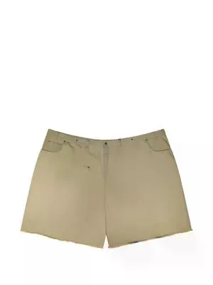 LỰU ĐẠN Maxi Raw-edge Shorts - Neutrals