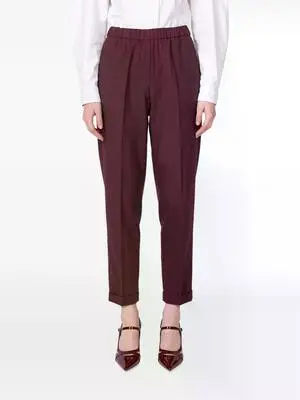 Antonelli Firenze Rosalba Cigarette Elasticated-waistband Turn-up Trousers