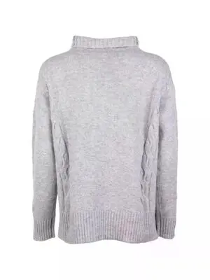 KANGRA Cable-knit Roll-neck Sweater - Grey