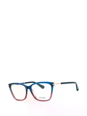 Guess Gradient-effect Rectangle-frame Glasses - Blue