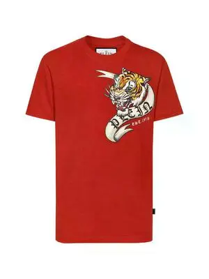 Philipp Plein Tiger-print T-shirt - Red