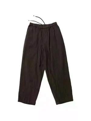 CALMLENCE Pinstripe-pattern Straight-leg Trousers - Brown