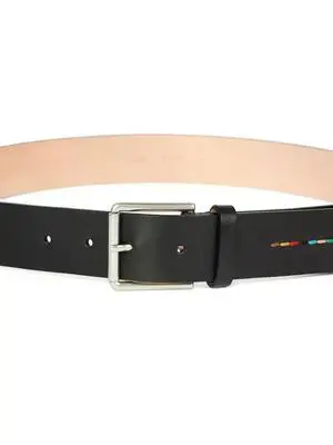 Paul Smith Leather 'signature Stripe' Stitch Belt