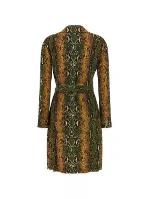 Diane Von Furstenberg Jeanne Python-print Warp Silk Mini Dress