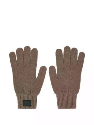 Paul Smith Camel Cashmere-blend Gloves - Brown