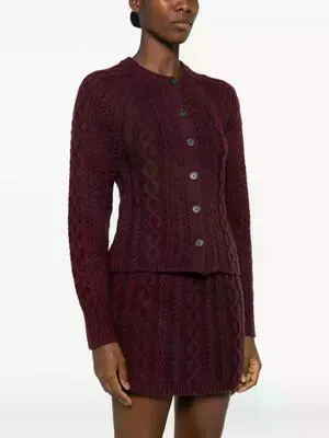 Guest In Residence Cable-knit Sculpted Cardigan