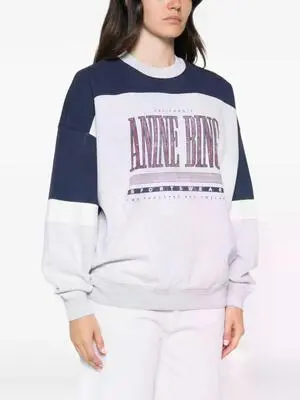 ANINE BING Miles Logo-print Panelled Sweatshirt