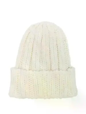 Woolrich Chunky Ribbed-knit Beanie Hat - Neutrals