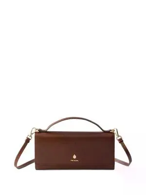 Prada Leather Wallet Shoulder-strap Mini Bag - Brown