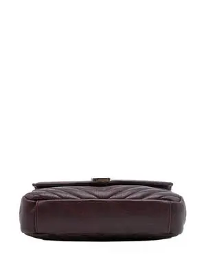 Saint Laurent 2015 Medium Chevron Sheepskin Monogram College Satchel