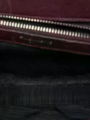 Saint Laurent 2015 Medium Chevron Sheepskin Monogram College Satchel