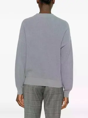 Peserico Ribbed-knit Monili-embellished Sweater