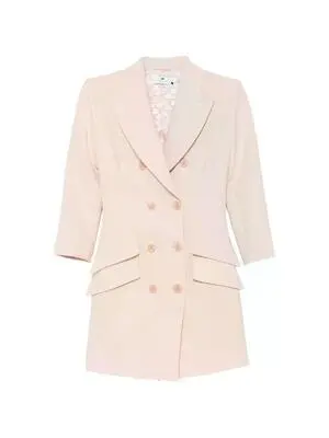 ELISABETTA FRANCHI Double-breasted Peaked-lapel Mini Dress