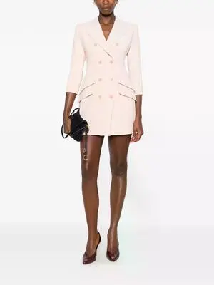 Elisabetta Franchi Double-breasted Peaked-lapel Mini Dress