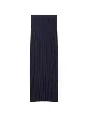 Maison Kitsuné Ribbed-knit Maxi Skirt