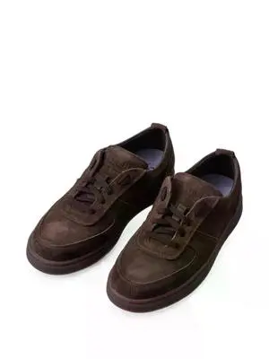 CALCE Suede Panelled Low-top Sneakers - Brown