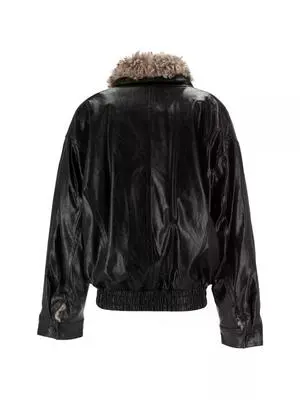 ELEH Shearling-collar Panelled Oversized Jacket