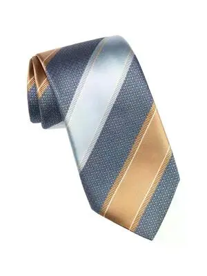 ELIZABETTA Striped Silk Tie