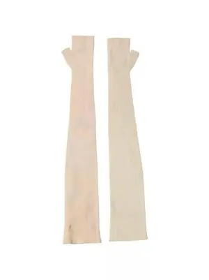 Dolce & Gabbana Fingerless Elbow-length Gloves - Neutrals
