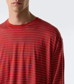 Auralee Striped Wool T-shirt