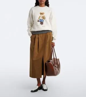 Polo Ralph Lauren Polo Bear Cotton-blend Fleece Sweatshirt - White