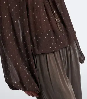 JACQUES WEI Embellished Sheer Blouse