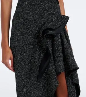 Maticevski Flashpoint Ruffled Asymmetric Gown