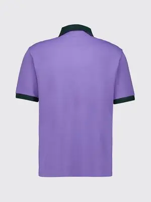 Marni Cotton Polo Shirt With Contrast Trims And Logo