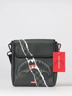 SPRAYGROUND Logo Print Coated Cotton Crossbody Bag With Flap Closure - Multicolor