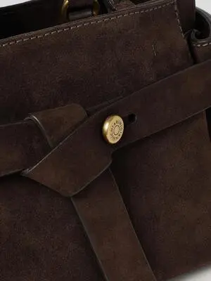 GIANNI CHIARINI Miranda Leather And Suede Handbag With Shoulder Strap - Brown