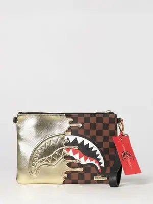 SPRAYGROUND Pouch In Coated Cotton With Two-tone Check Pattern And Removable Handle - Multicolor