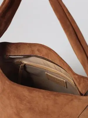 GIANNI CHIARINI Suria Leather And Suede Shoulder Bag With Zip Closure - Brown