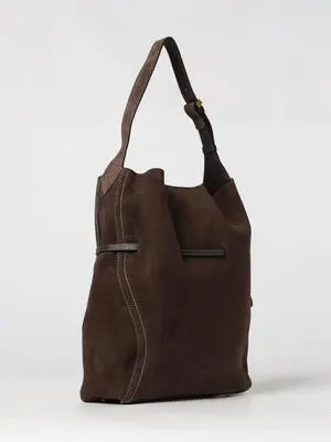 GIANNI CHIARINI Sienna Leather And Suede Shoulder Bag With Drawstring - Brown